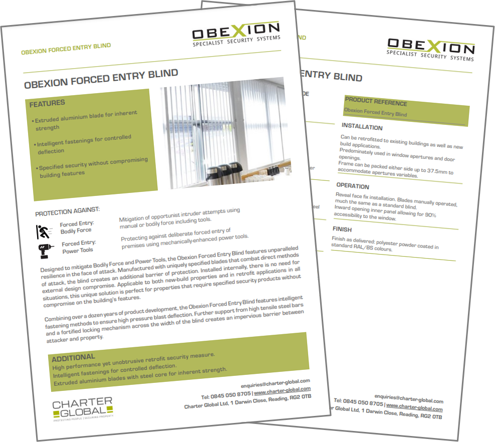 Obexion Technical - Blinds - Forced Entry